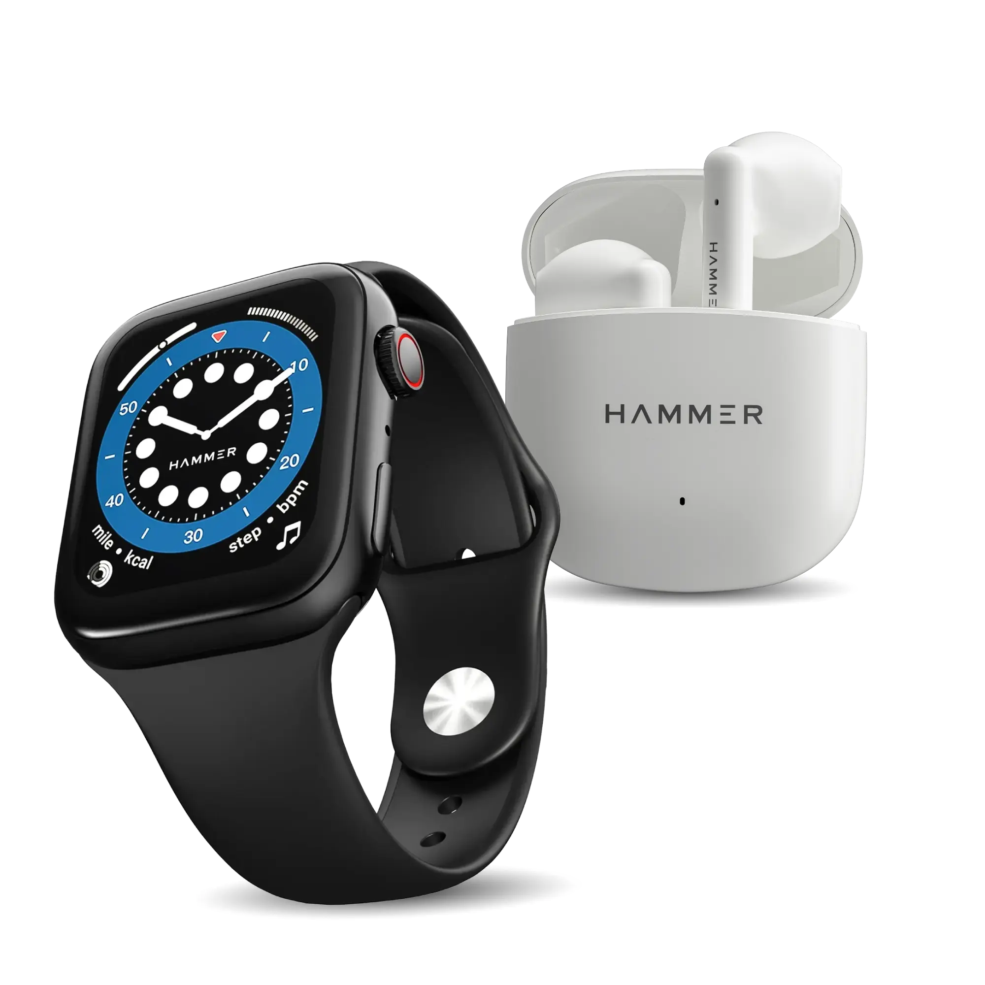 Hammer Ace 2.0 Bluetooth Smartwatch & KO Pro Truly Wireless Earbuds (C
