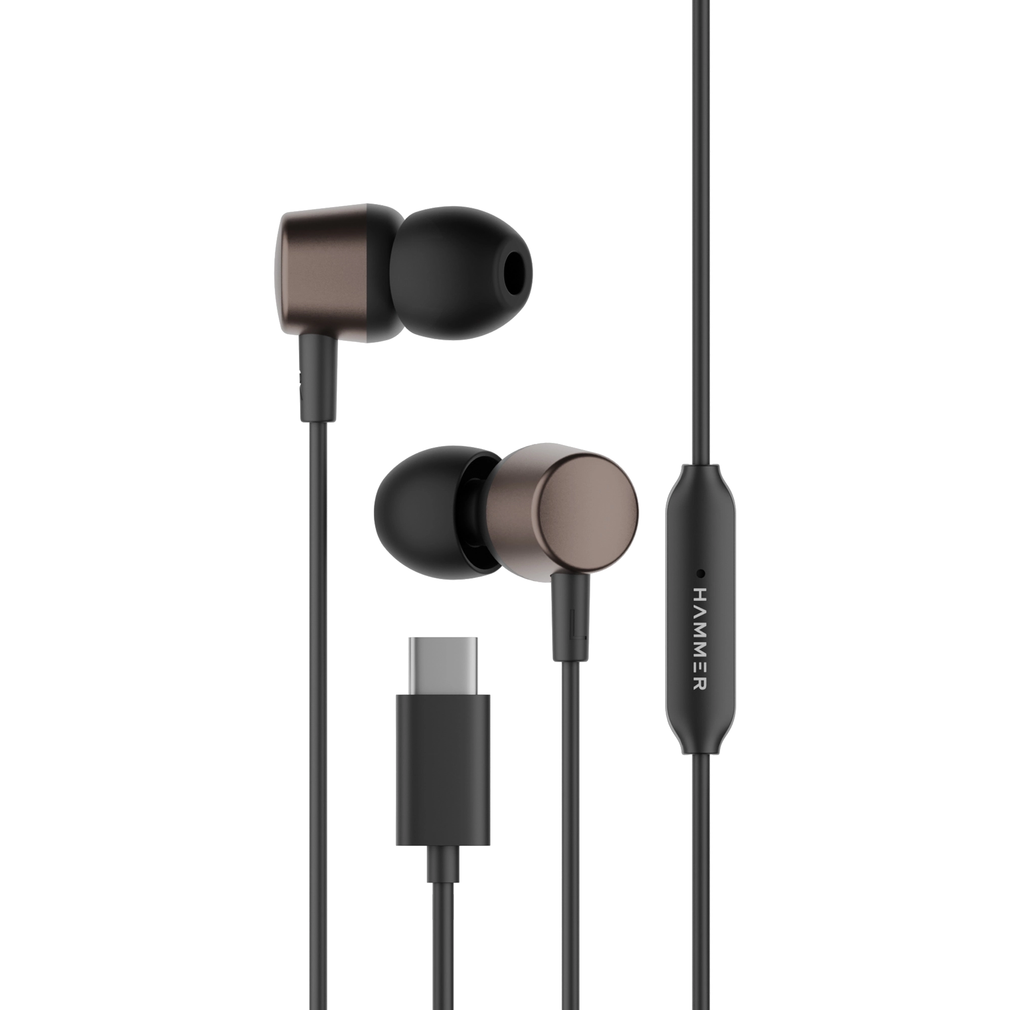 Hammer Nova 2 Type C Wired Earphones with Mic, Metal Build